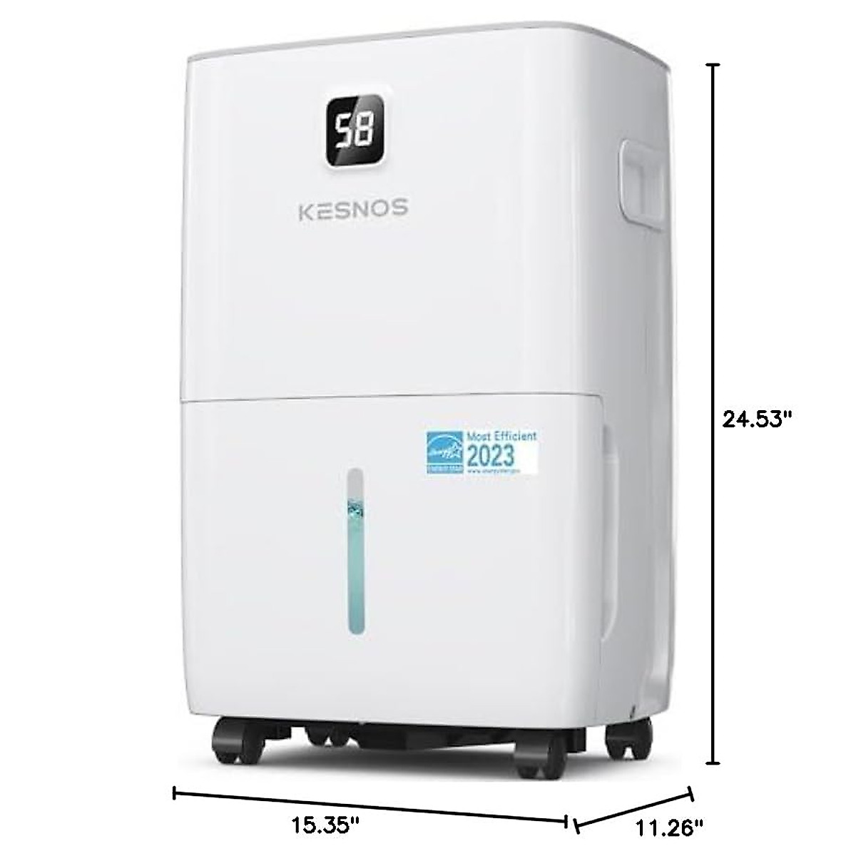 Kesnos 80 Pints Energy Star Dehumidifier for Home & Basement with Drain Hose, Front LED Display and 1.06 Gal Water Tank, Ideal for Spaces up to 5,500 Sq. Ft., Featuring Auto Defrost & Timer Function