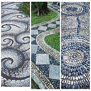 FANTIAN 5 Pounds Black Natural Decorative River Pebbles – 2-3 Inch Black Polished Decorative Pebbles for Garden Landscaping, Home Décor, Outdoor Paving River Rocks, Rocks for Painting