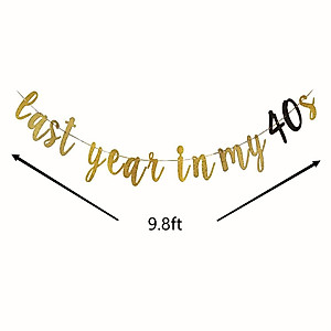 Last Year In My 40S Banner -49th Birthday Decorations 49 Birthday Party sign
