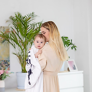 Baby Monthly Milestone Blanket Boy - Milestone Blanket for Baby Boy Includes Felt Antler Marker Piece, Baby Milestone Blanket for Boy or Girl, Month Milestones Blanket Baby Shower (Deer)