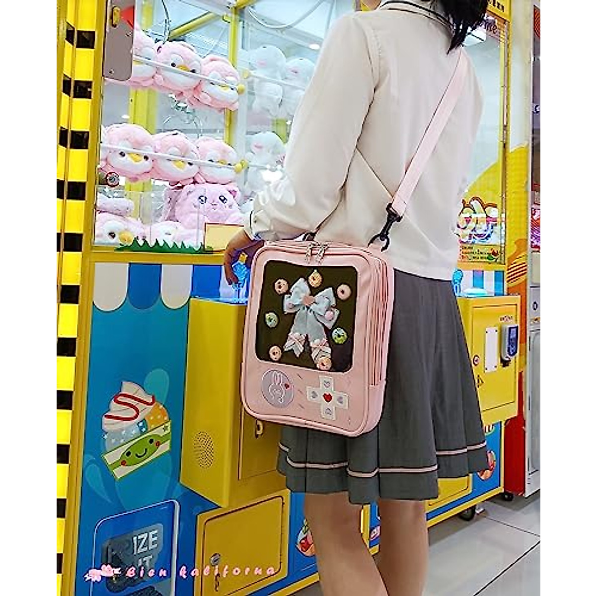 Eien Kaliforua Ita Bag Cute Game Console Design Ita Bag Ladies 3 Way Ita Bag New Cartoon Kawaii Backpack