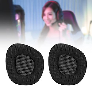 GOWENIC Headphone Earpad Cover Headset Cushion Pad Replacement for Corsair Void Pro Headset with Sponge and PU, Light in Weight, Enhanced Noise Isolation(Black)