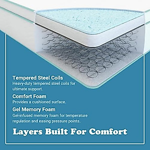 8 Inch Twin size Mattresses, New Memory Foam Hybrid Twin Mattress in a Box, Individual Pocket Spring Breathable Comfortable for Sleep Supportive and Pressure Relief, Medium Firm Mattresses (Twin)