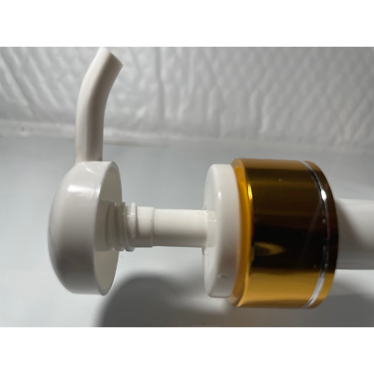 White Opaque Bottle with Gold White Head Empty Plastic Pump Bottles Square Shampoo Bottle Conditioner Soap Lotion Refillable, BPA Free for Body Wash, Moisturizer, Liquid Hand Soap, Set of 3