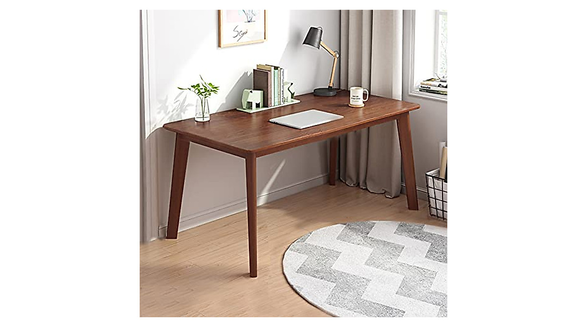 IOTXY Simple Walnut Writing Desk for Home & Office