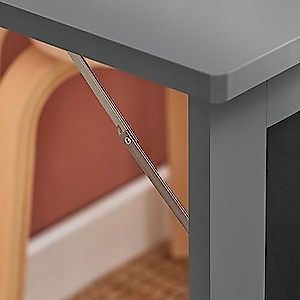 Haotian Murphy Desk Wall-Mounted Table Folding Kitchen & Dining Table, Gray FWT20-HG