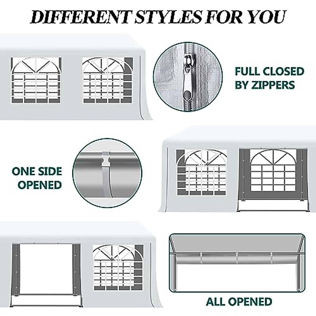 GARTOO 20' x 40' Canopy Party Tent & Carport - Heavy Duty Outdoor Wedding Gazebo with 4 Sand Bags, Event Shelter Canopy for Outdoor Event, Wedding, Birthday Party