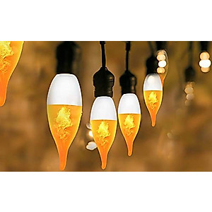 LED VIVID FLAME-6 Pack 1800K LED flame effect light bulb with FCC Certification,E12 flicker flame candelabra bulb,for Hotel/Garden/Coffee/Festival Decoration.