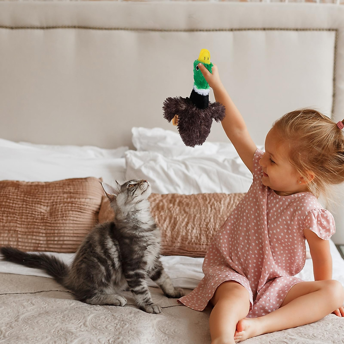 MCGOS Plush Animal Dog Toys, Squeaky Stuffed Animal Toys, Durable Squeaky Teething Dog Toys, Interactive Soft Plush Puppy Chew Toy, Pet Toys, for Small, Large Dogs Boredom Relief, Training, Playing