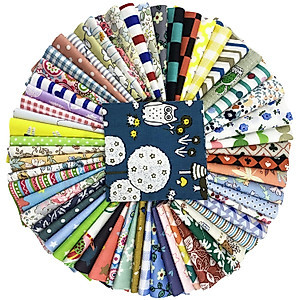 180pcs Sewing Fabric,Scrap Quilts Fabric,Fat Quarters Fabric Bundles,Vintage Fabric Squares,Araniozb Cotton Fabric Squares Bundles,Fabric Squares 4" x 4"(10cm x 10cm)