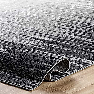 nuLOOM Lexie Ombre Runner Rug, 2' 6" x 6', Black