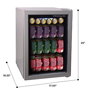 FRIGIDAIRE EFMIS9000AMZ Freestanding Beverage Center Fridge-Fits 88 Cans or 25 Bottles, Black, 24