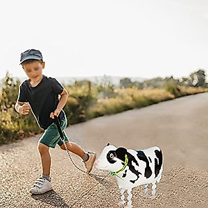 5 Pcs Walking Cow Balloons Walking Animal Balloons Farm Animal Balloon Cow Cartoon Animals Mylar Balloon Can't Float Cow Foil Balloon Kit Animal Theme Birthday Party Decoration,Cow