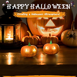 EverBrite Halloween Pumpkin Headlamp 2 Modes LED Head Lamp, Adjustable Headband Halloween Party Favors with Orange Spot & Strobe Lights, Halloween Gifts 2 Pack