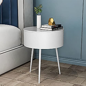 HIGOH Bedside Table Bedside Table Rack Wrought Iron Bedroom Small Bedside Table (Color : A 40X50CM)