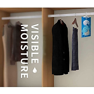 Hanging Moisture absorber Bags (8 Pack) - 12.5 Oz, Fragrance-Free Dehumidifier Bags, Moisture Absorber for Closet, Bathroom, Storage, Kitchens, Basement, Laundries, Spaces, Studies, Boats, RVs