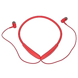 ASHATA Heavy Bass BT Neckband Headphones, Neckband Earphones Wireless, Metal Magnetic Suction Heavy Bass Wireless Running Neckband Earphone for Sports