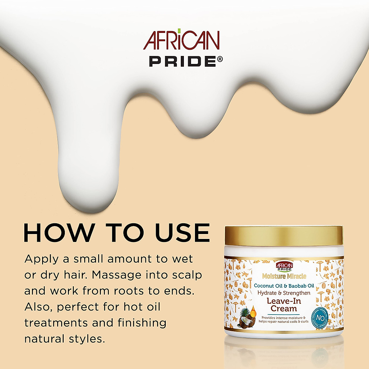 African Pride Moisture & Seal Regimen Moisture +Care For Coily Hair LOC Regimen
