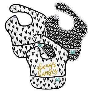 Bumkins Bibs, Baby Bibs for Girl or Boy, SuperBib Baby and Toddler Bib for 6-24 Months, Baby Bib for Eating, Feeding Bib, Waterproof Lightweight Fabric – Always Hungry