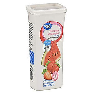 Great Value Strawberry Watermelon Drink Mix, 6 Count, 2.5 Oz, Set of 3