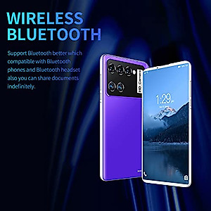 Android 5.1 Tablet, 7 inch HD Display 8-core 1+16GB ROM TF Expansion Voice Call Game Tablet Best for Adults Working Childrens Boys Girls School Learning Birthday Gift, Purple, 23.2*18*5.5cm