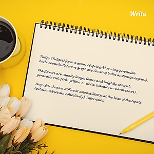 LABUK 2 Pack A5 Spiral Notebook 100 Pages Blank Sketchbook Pad Unlined Notebooks Soft Cover Kraft Journal 8.3"x 5.5" Memo Notepads Diary Planner, 50 Sheets for School Office Travel (Black)