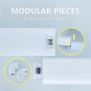 MELIFO Glide FRGBIC Wall Lights,Music Wall Lights Works with Bluetooth and App,Smart FRGBIC Wall Sconces for Bedroom,Music Wall Lights,Strip Lights for Party,Karaoke (3Pcs+2Corners)