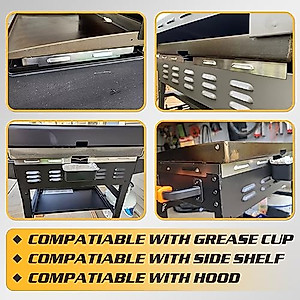 Wind Guards for Blackstone 28 Inch Griddle, Blackstone Griddle Accessories Stainless Steel Magnetic Wind Screen, Protect Flame Hold Heat, Save Gas, Fit with Rear Grease Cup, Hood and Side Shelf