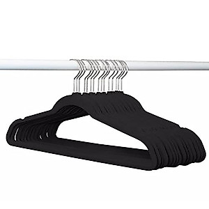 Member Mark Elite Quality Velvet Hangers - 50 Pack (Black)