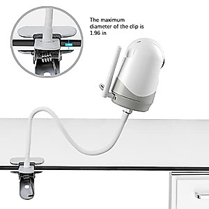 HOLACA Flexible Clip Mount for Hellobaby HB6550/HB40/HB65/HB66/HB248, Blemil Baby BL9052-2,JUAN2215 and VTimes302 Baby Monitor Camera Stand Bracket for Crib Without Tools or Wall Damage (Clip Mount)