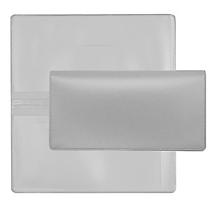 Grey Vinyl Checkbook Cover, Top Tear Personal Vinyl Checkbook Cover