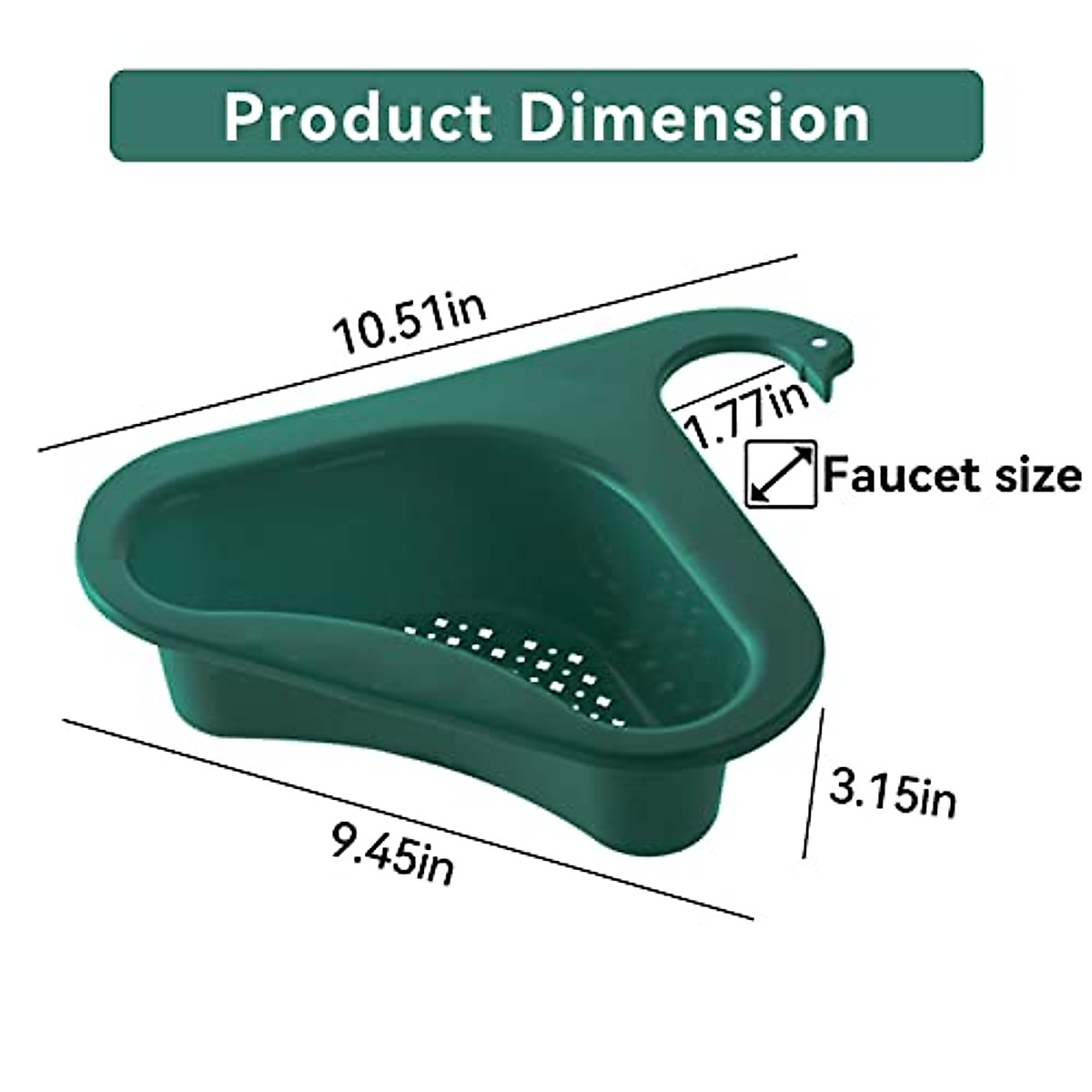 OFCTACK Swan Drain Strainer Basket 2 Pack Plastic Kitchen Garbage Disposal Stopper Sink Corner Accessories for Faucets Diameter Max 1.8 inches, Green