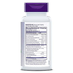 Natrol Memory Complex With Ginkgo Biloba 120mg and B Vitamins, Dietary Supplement for Brain Health and Memory Support, 60 Tablets, 30 Day Supply