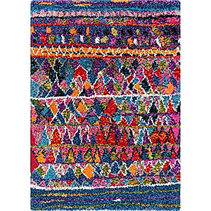 nuLOOM Leisha Moroccan Shaggy Area Rug, 8x10, Multi