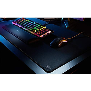 Glorious XXL Extended Gaming Mouse Mat/Pad - Stealth Edition - Large, Wide (XXL Extended) Black Cloth Mousepad, Stitched Edges | 18"x36" (G-XXL-Stealth)
