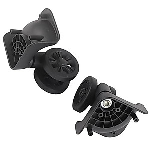 Suitcase Wheel, 1 Pair Luggage Replacement Wheel Luggage Suitcase Caster Swivel Universal Wheel Nylon for Repair Replacement Black