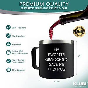 Papa Gifts Grandpa Mug – Coffee Tumbler Mug 14oz - Funny and Unique Gift Idea from Grandchildren, Granddaughter, Grandkids, Grandson, Cool, Birthday, Best, Fathers Day, Retirement