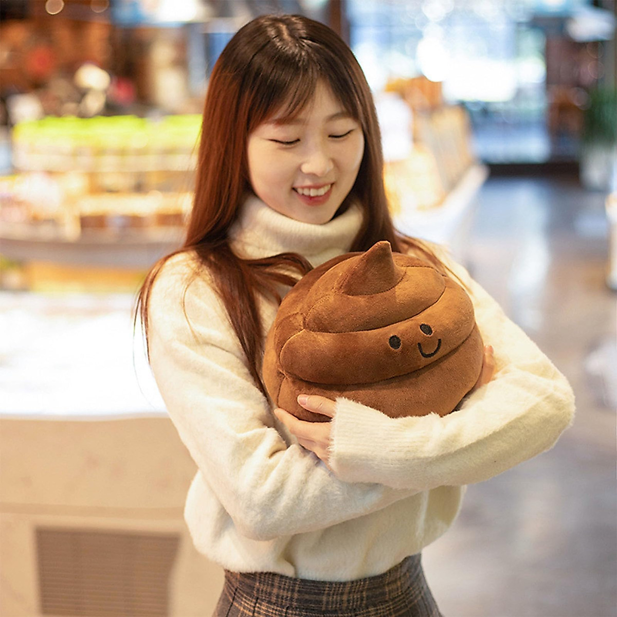 Yoholto Poop Plush Pillow, Poop Stuffed Pillow, Birthday Christmas Funny Gift Home Decoration for Girls Boys Kids Adults (Brown,9 inch)