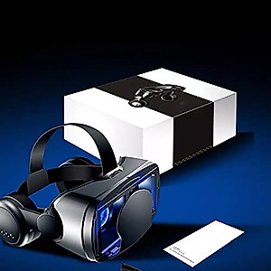 ZNBJJWCP 3D VR Glasses Virtual Reality Full Screen Visual Wide-Angle VR Glasses for 5 to 7 Inch Smartphone Devices (Color : with Blu-ray)