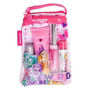 Lip Smacker Princess Glam Bag Makeup Set, Lip Balm, Lip Gloss, Nail Polish, Lotion