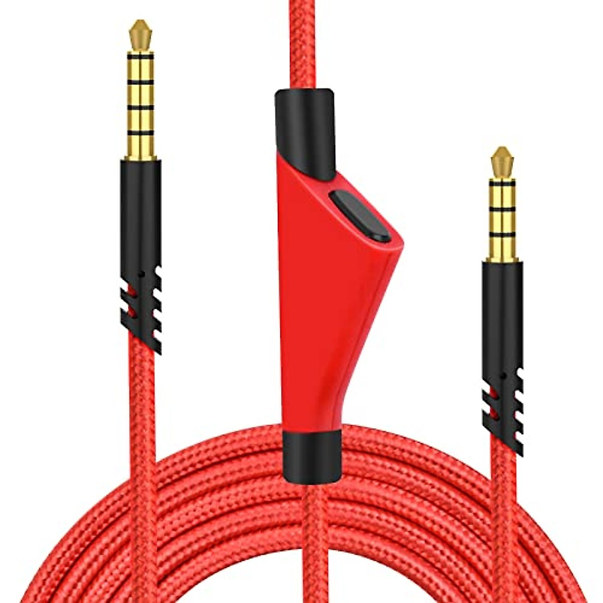 Tobysome Replacement A10 A40 A30 Cable for Connect Astro A10 Astro A40 Gaming Headset to Playstation 4 PS4 Controllers, Smartphone,MixAmp,PCs and Macs with 3.5mm Aux Jack(2M,Red with Mute Function)