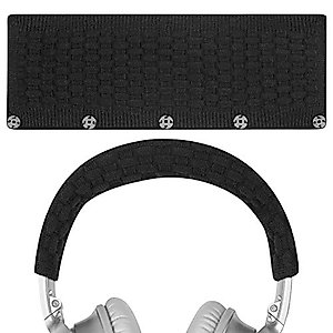 Geekria Knit Fabric Headband Cover Compatible with Bose QC35 II, QC25, QC15, QC2 Headphones, Head Cushion Pad Protector, Replacement Repair Part, Sweat Cover, Easy DIY Installation (Black)