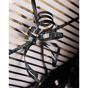 PartyWoo Black Ribbon, 600 Yards Curling Ribbon for Balloons, Iridescent Crimped Ribbon, Shiny Curling Ribbon for Craft, Ribbon for Gift Wrapping, Wedding, Florist Flower (6 Rolls, 100 Yards/Roll)