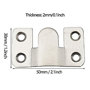 Sipery 12Pcs Universal Sectional Sofa Interlocking Furniture Connector, Stainless Steel Sectional Sofa Connector Brackets 2.1" Length