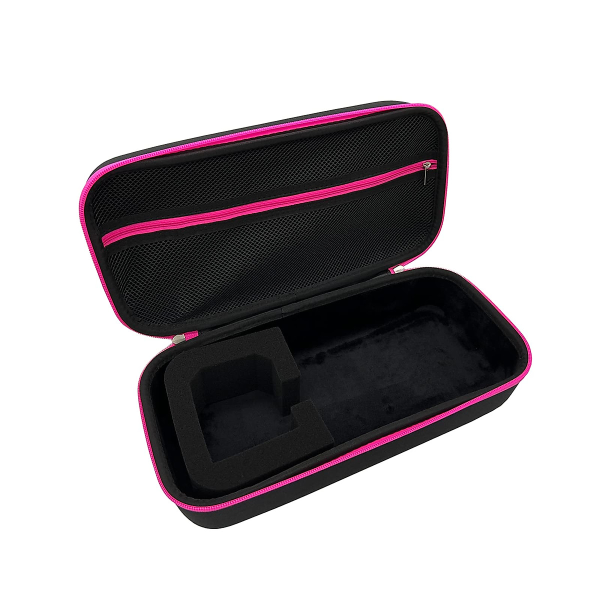 LITTECA Storage Case Caring Hard Case for Dyson Hair Dryer and Accessories, Hard Travel Storage Case with Pink Zipper