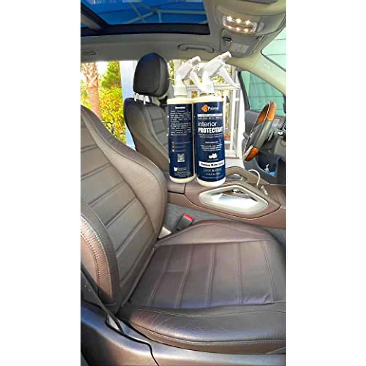 Prime Solutions Surface Defense + Revive Spray - Hydrophobic Silicon Dioxide Protectant & Conditioner (Upholstery, Leather, Vinyl, Plastic, Rubber, & Fabric Surfaces) - Repel Dust, Lint, Staining