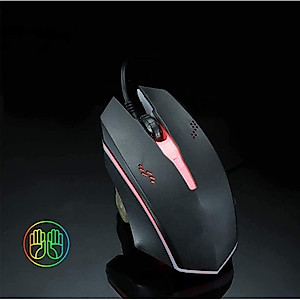 Feilx Mechanical Keyboard and Mouse Combo RGB Gaming 104 Keys Blue Switches Wired Wired Luminous Metal USB Waterproof Gaming Office Use (Color : A)