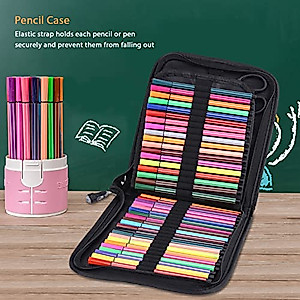 Miskall Pencil Case, 72/120 Slots Large Capacity Pencil Case Pencil Pouch Storage Bag(#1)