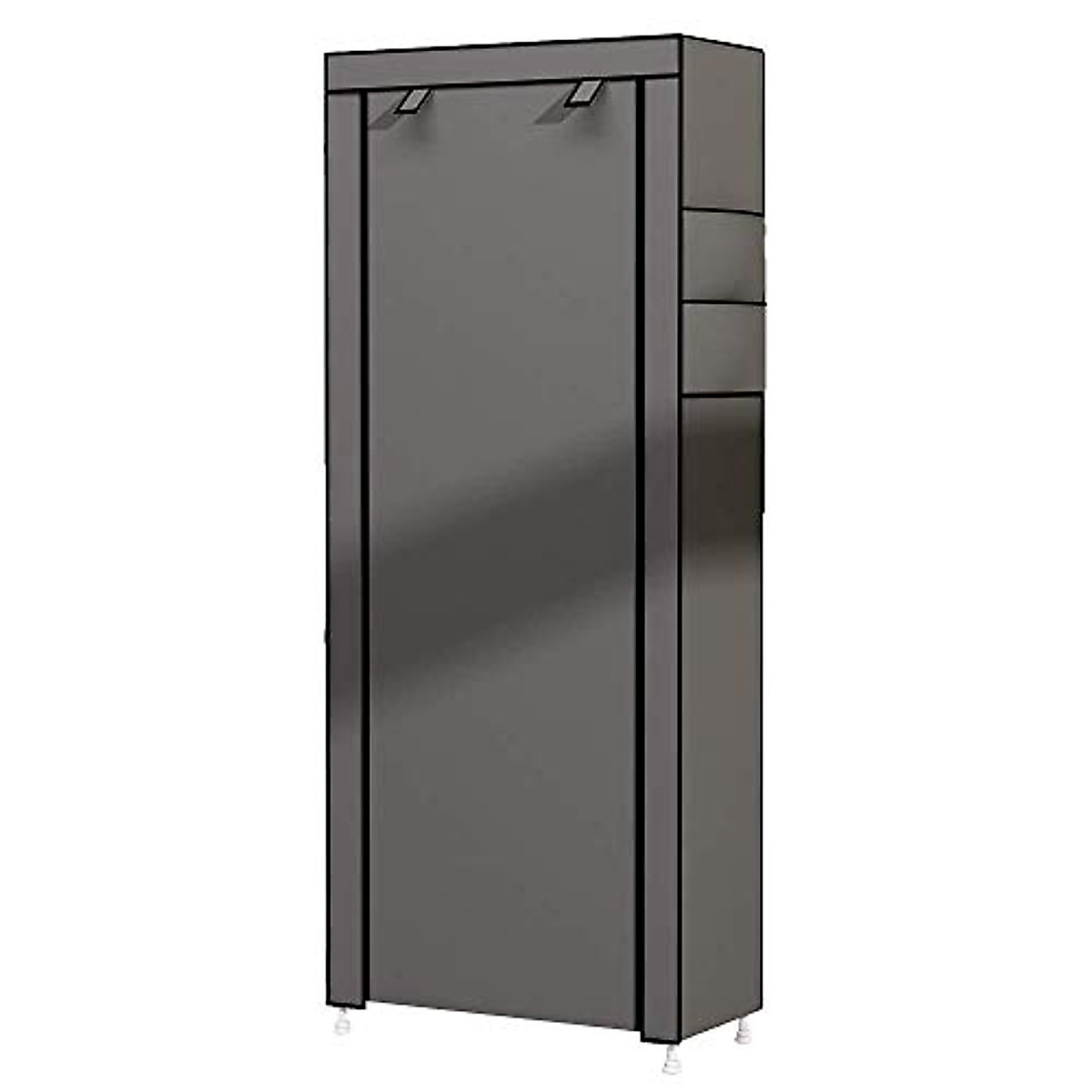 UDEAR 9 Tier Shoe Rack with Dustproof Cover Shoe Shelf Storage Organizer Grey