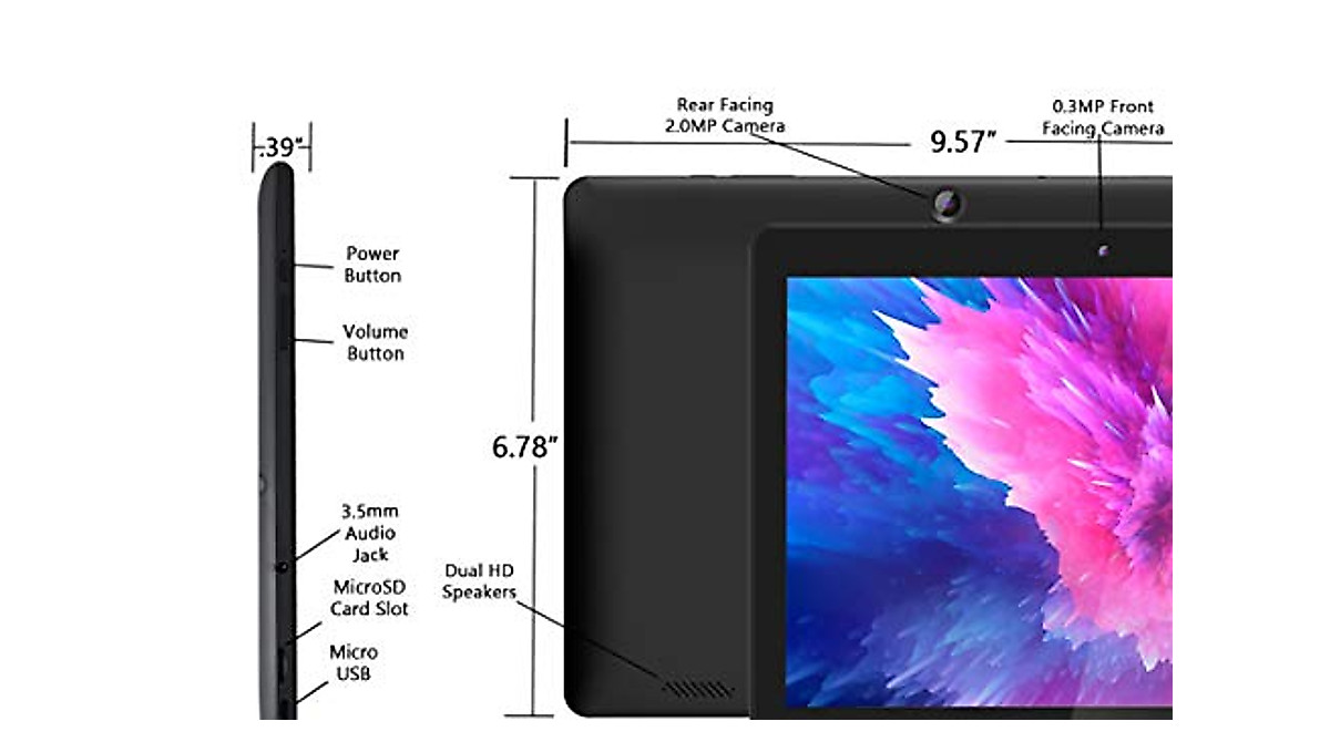 Azpen 10.1" Android Tablet with HD Display & 32GB Storage